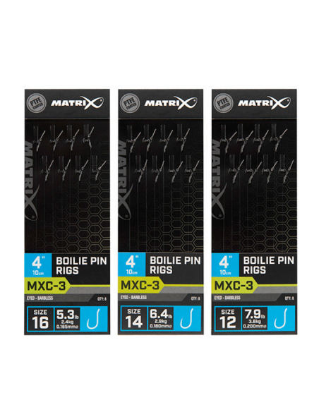 MATRIX ONDERLIJN MXC-3 BOILIE PIN RIGS 4"/10CM